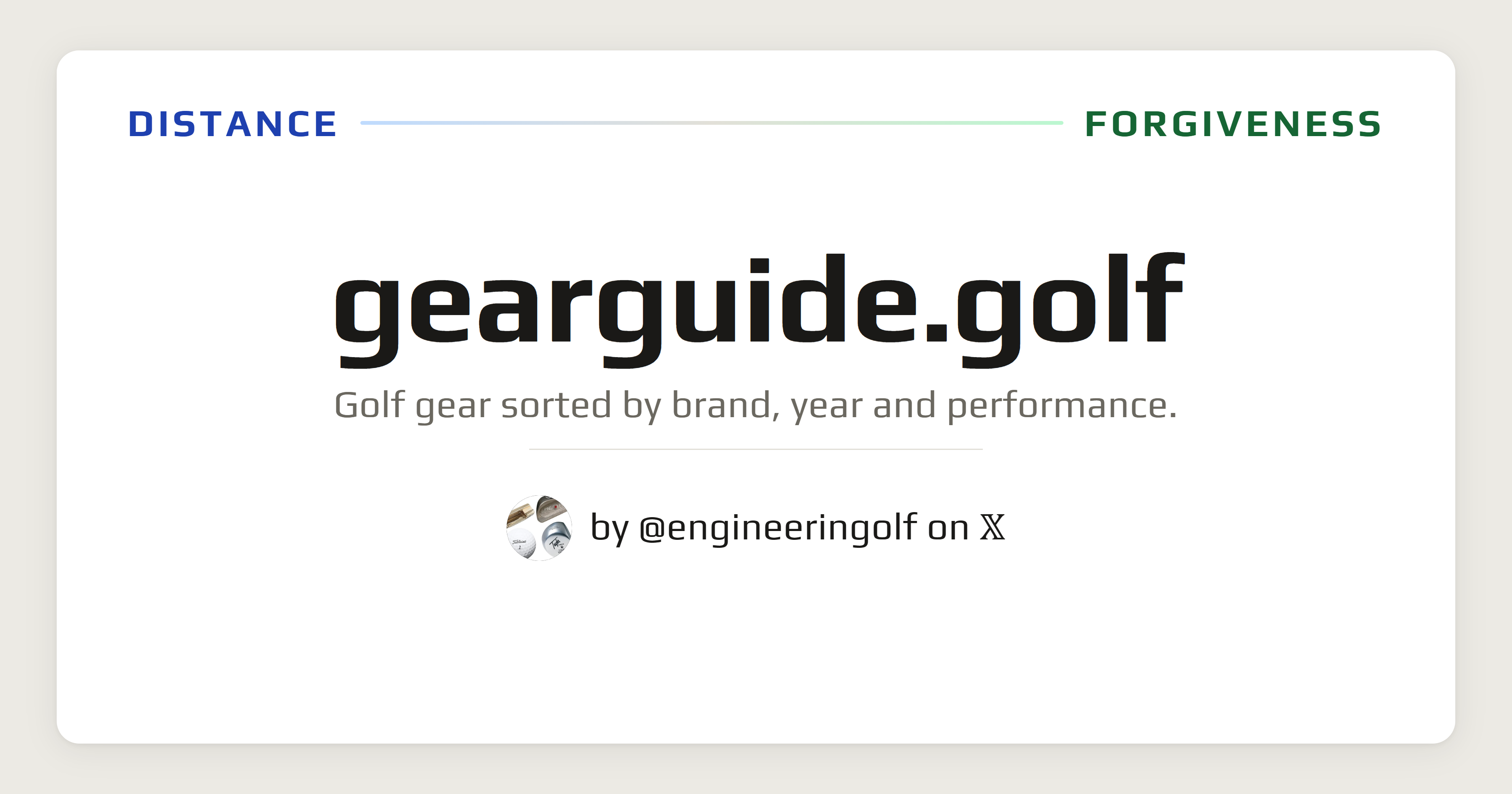 Driver Guide — The Golf Engineer